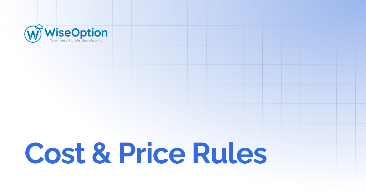 Cost & Price Rules | Wise Option eLearning Library