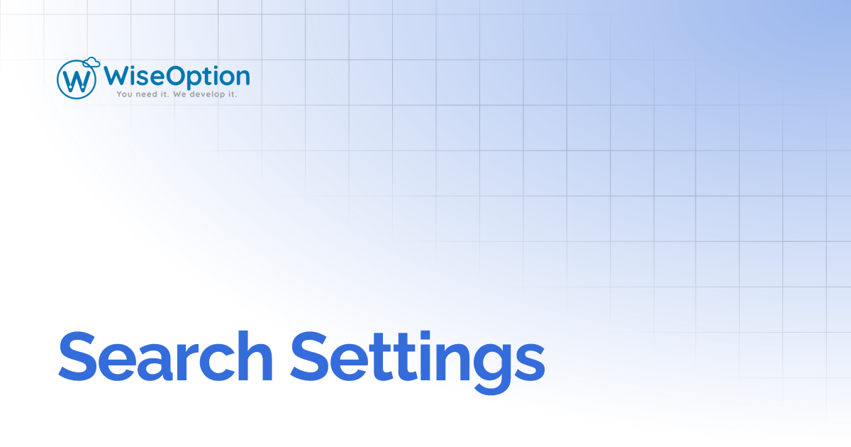 Search Settings | Wise Option eLearning Library