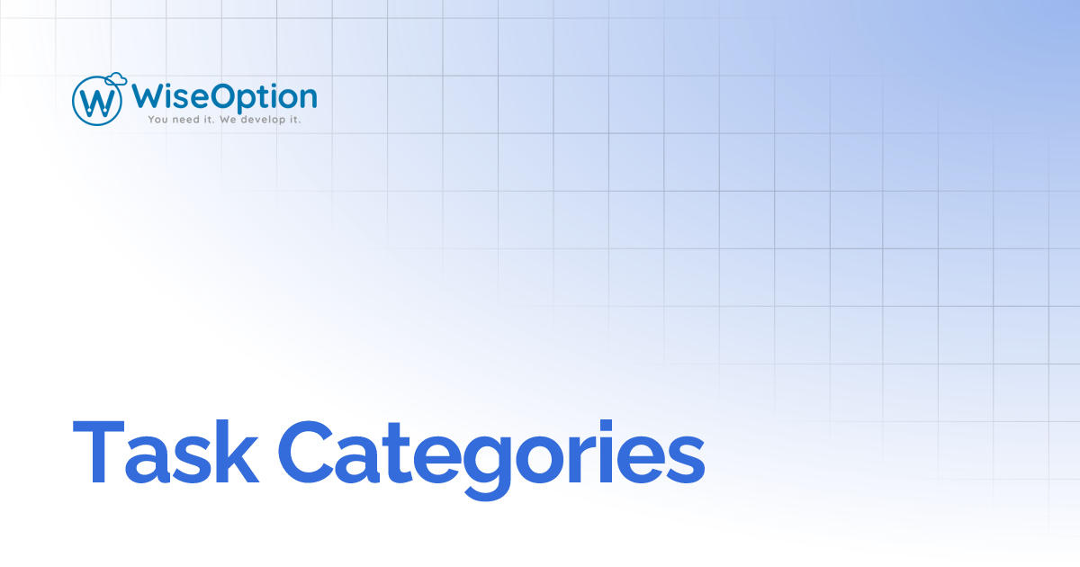 Task Categories | Wise Option eLearning Library